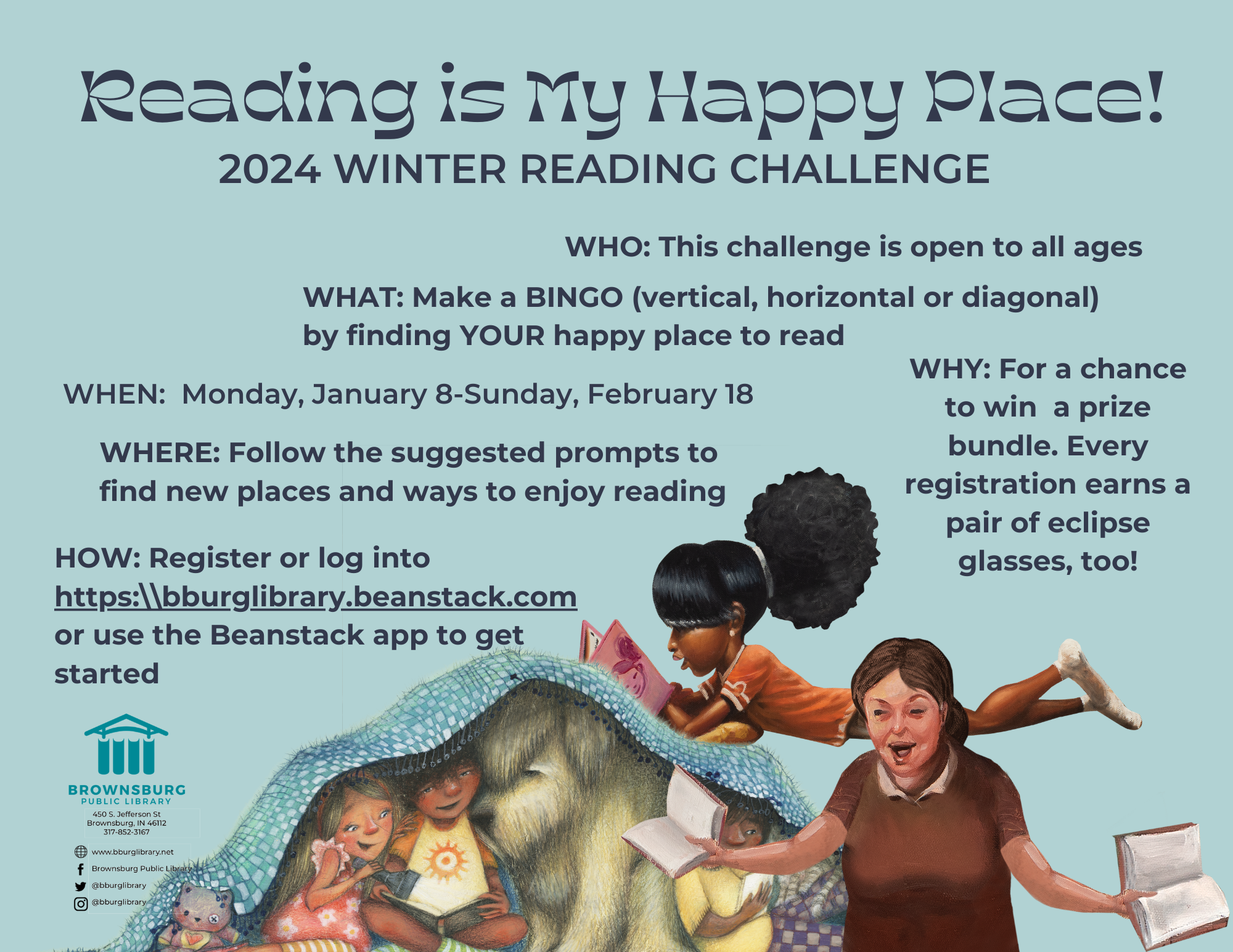 Reading is My Happy Place: Winter Reading Challenge | Brownsburg Public ...
